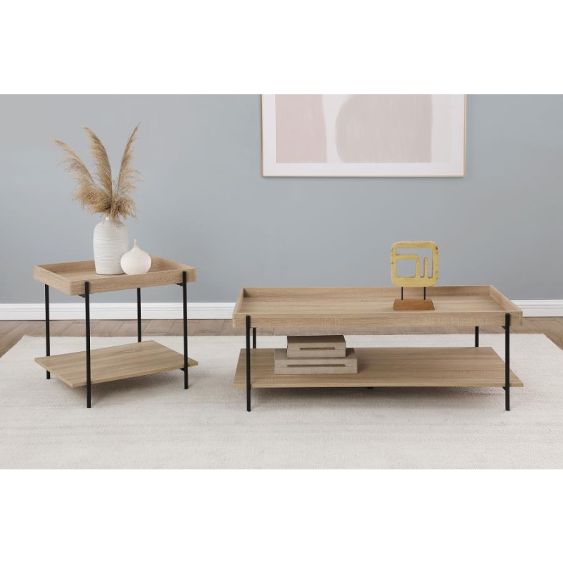Fallon - 2 Piece Rectangular Coffee And End Table Set - Natural by ...