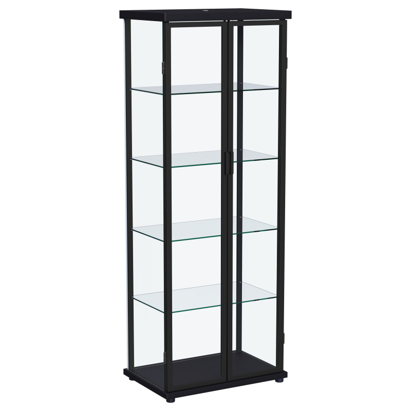 Buy Aero - 5-Shelf Display Curio Cabinet With LED Lighting at Cozy ...