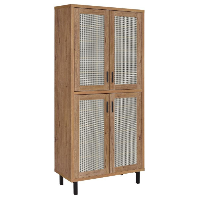Buy Teller - 4-Door Tall Shoe Storage Cabinet - Natural Oak at Cozy ...